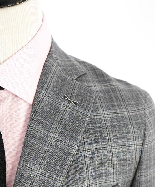 $1,995 ELEVENTY - "PLATINUM LABEL" Check Plaid Gray Classic Blazer - 4 – Luxe Hanger