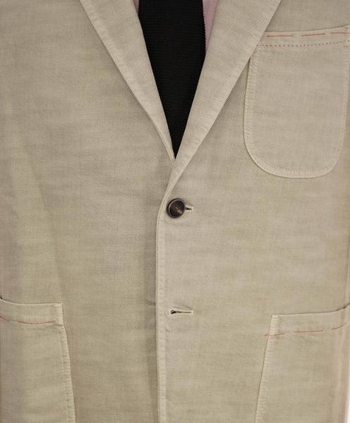 $2,995 ISAIA - CottonNeutral Patch Pocket LOGO BUTTONS Semi-Lined Blaz – Luxe Hanger