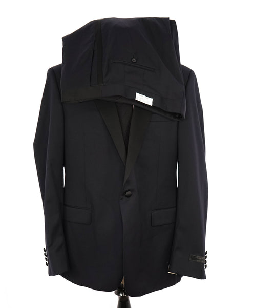 SAMUELSOHN - 1-Button NAVY BLUE Notch Lapel Tuxedo Super 120's Suit ...