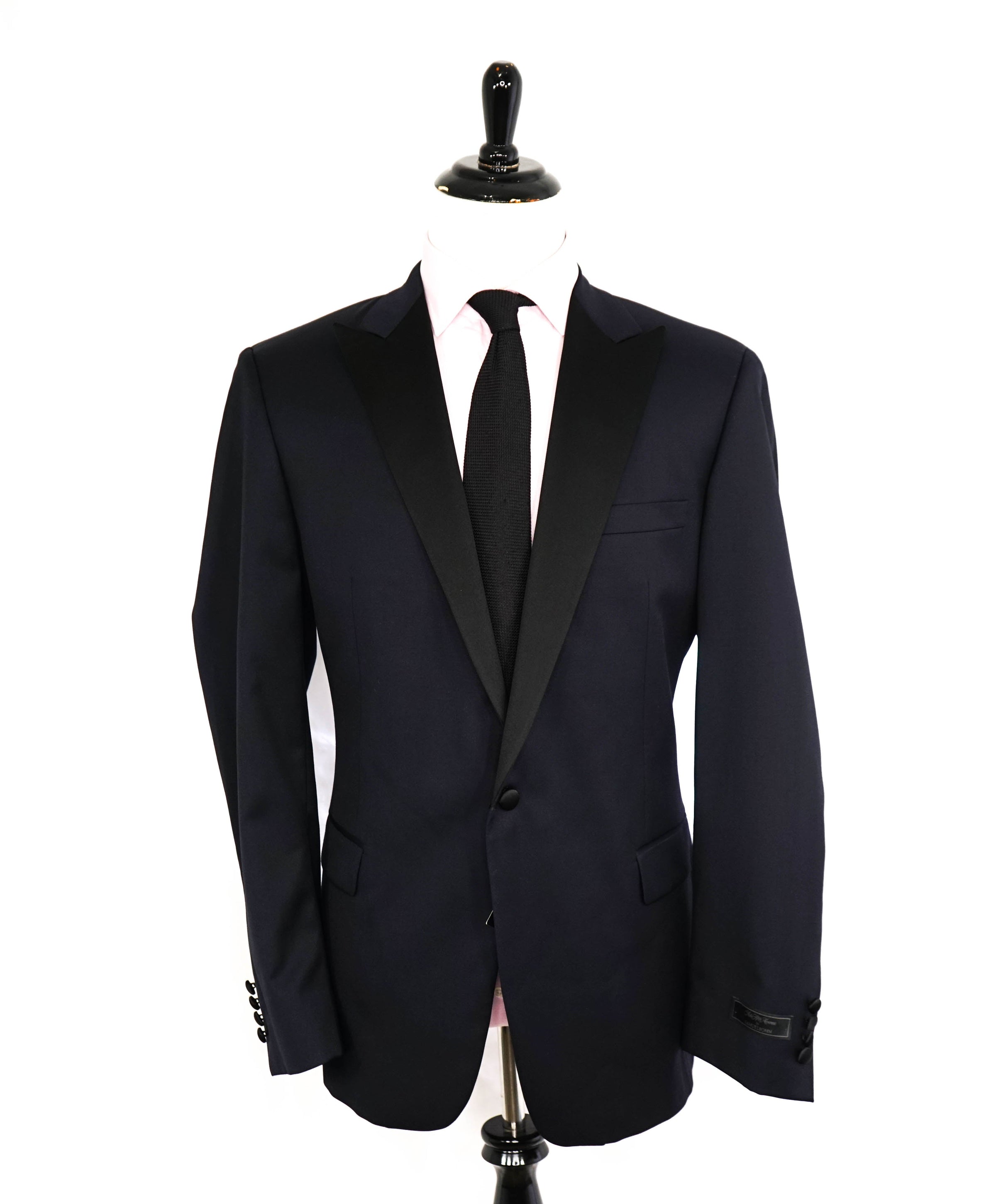 SAMUELSOHN - 1-Button NAVY BLUE Notch Lapel Tuxedo Super 120's Suit ...