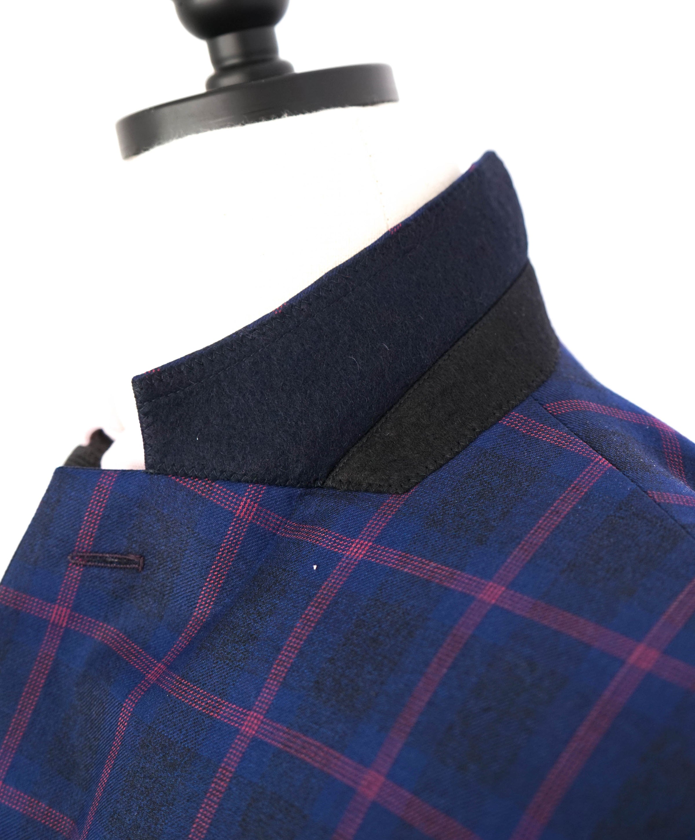 PAUL SMITH - Wool “The Kensington ”Navy/Pink Windowpane Suit- 38R ...
