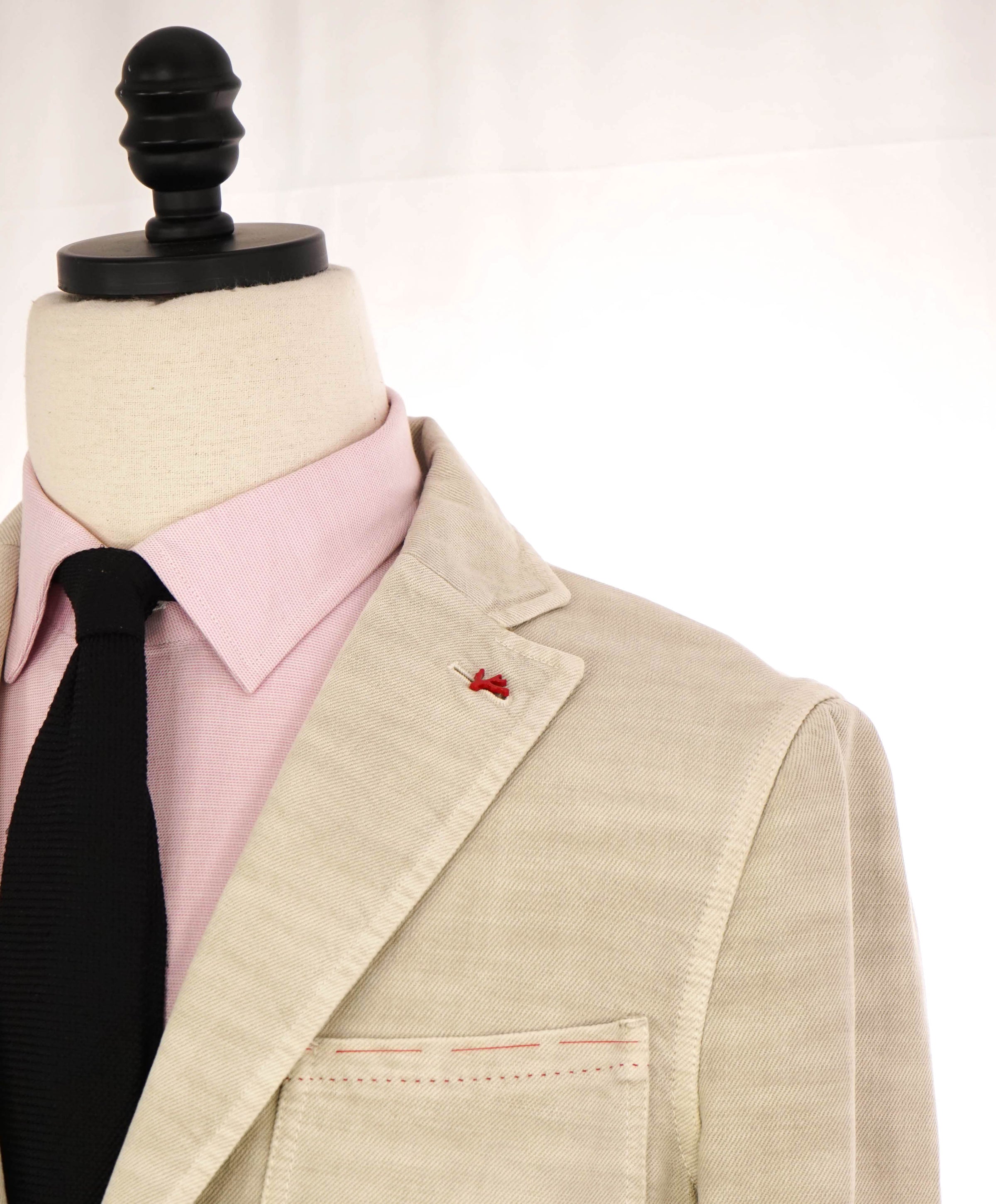 $2,995 ISAIA - CottonNeutral Patch Pocket LOGO BUTTONS Semi-Lined Blaz – Luxe Hanger