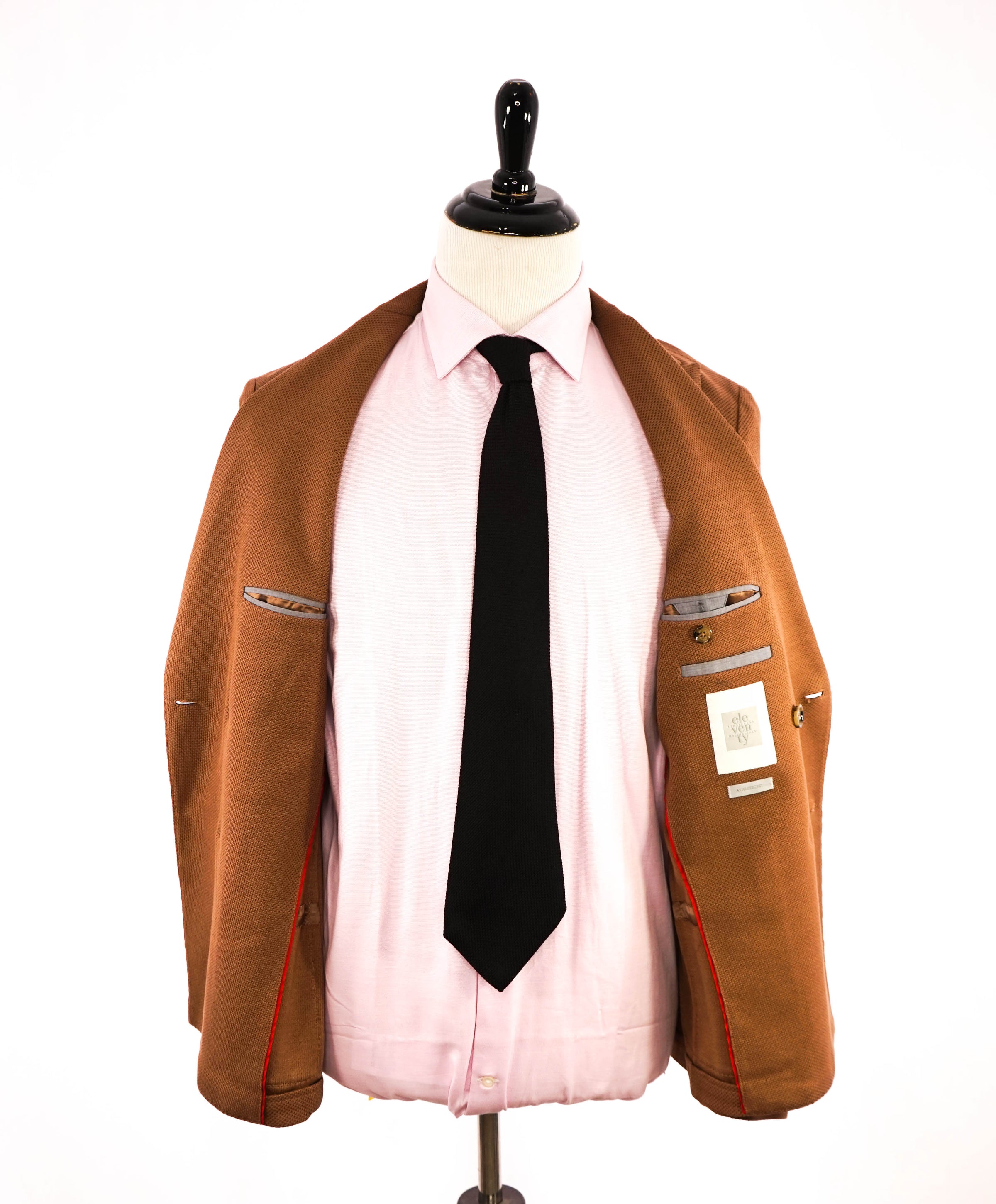 ELEVENTY - Woven Double Breasted Gold LOGO Buttons Cotton Blazer - 40 ...