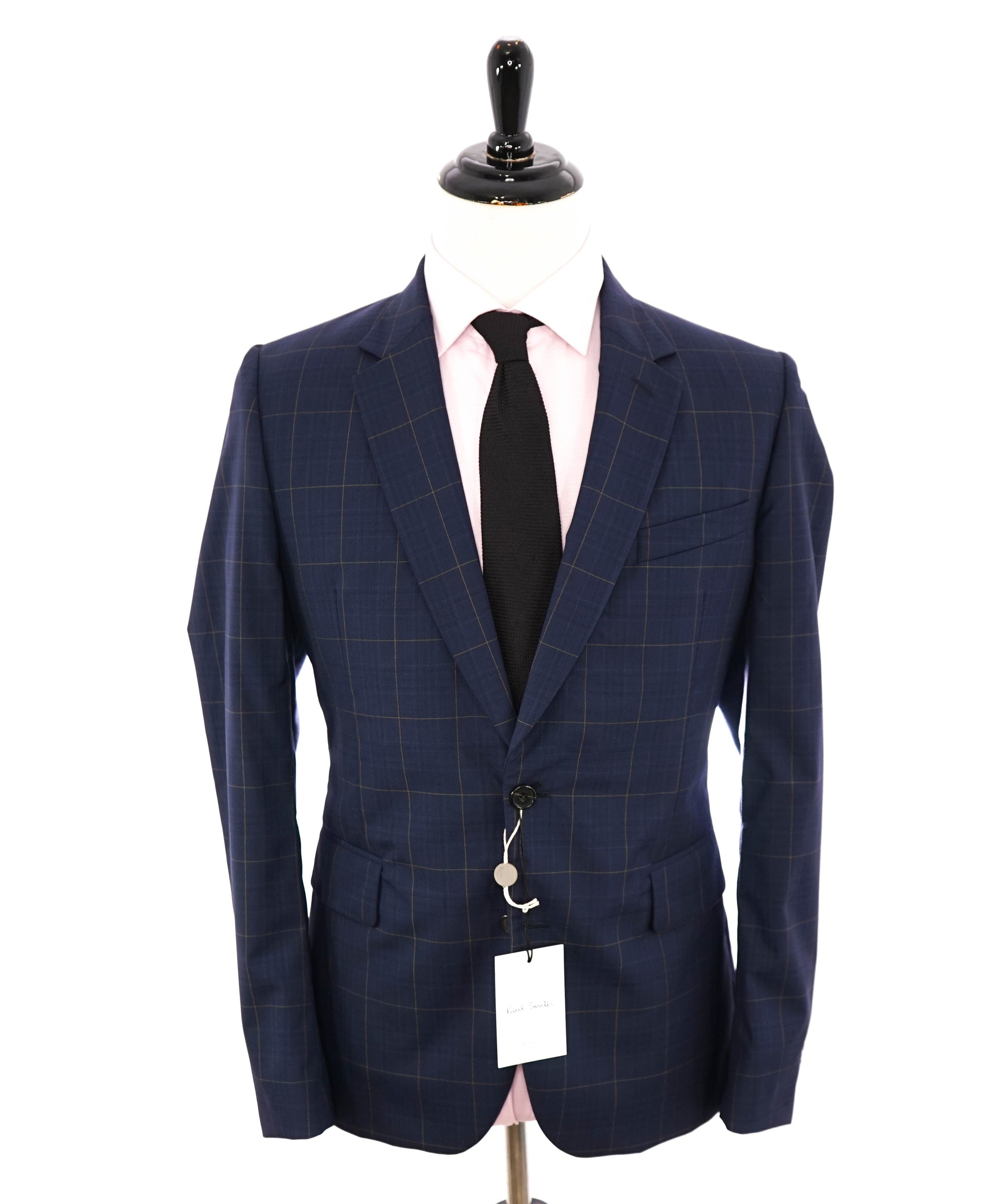 PAUL SMITH - by CARLO BARBERA "SOHO FIT" Wool Blue/Camel Check Suit