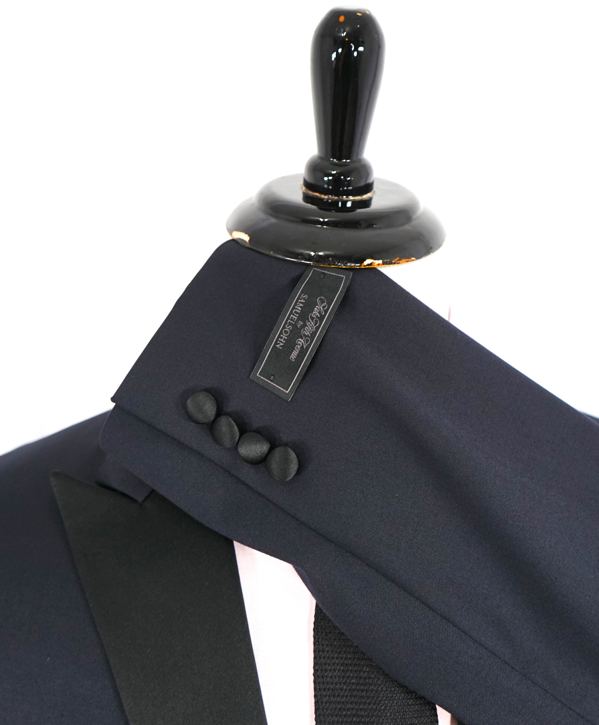 SAMUELSOHN - 1-Button NAVY BLUE Notch Lapel Tuxedo Super 120's Suit ...