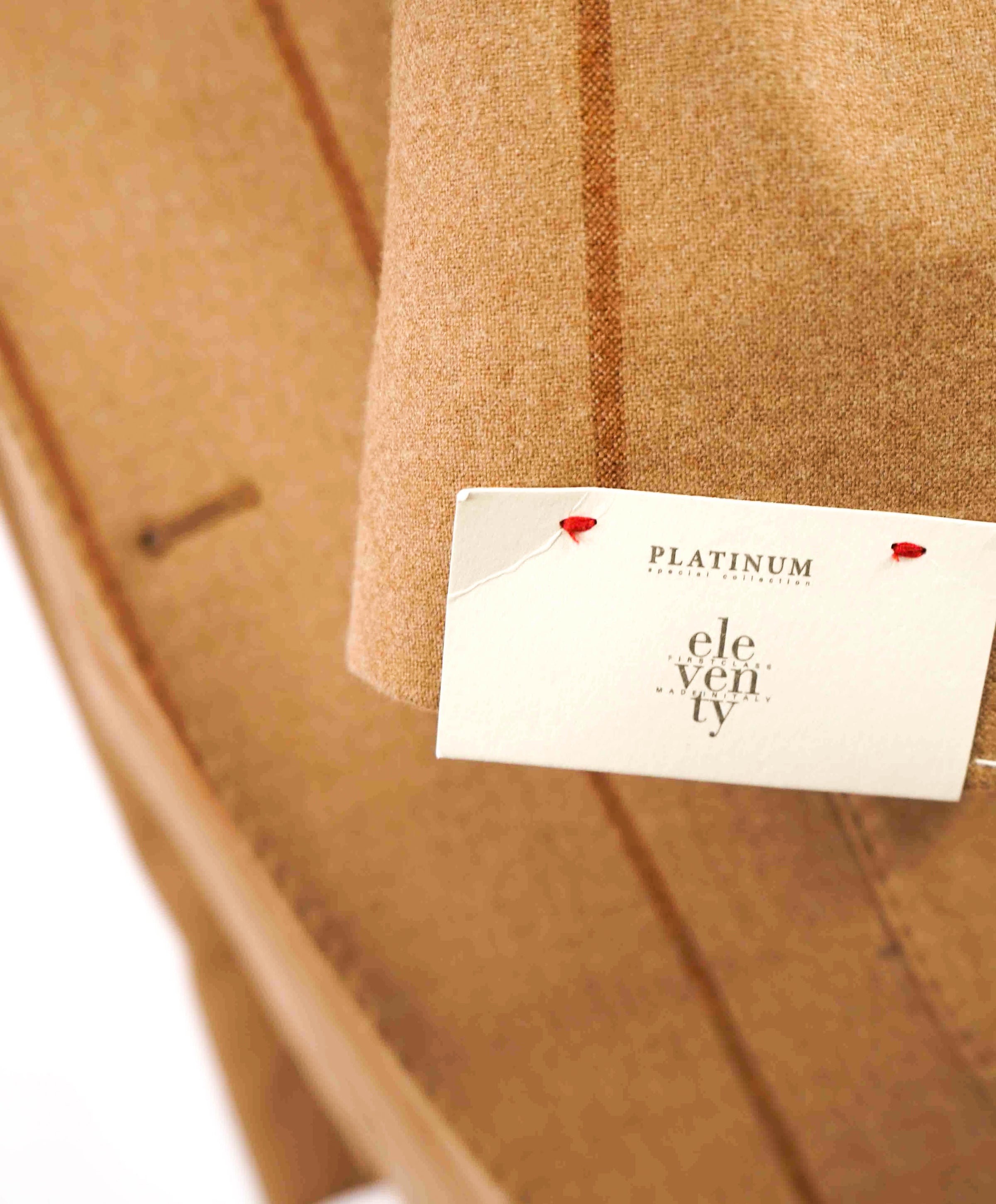 $1,495 ELEVENTY - Camel / Tobacco Chalk Stripe Semi-Lined Soft Blazer ...